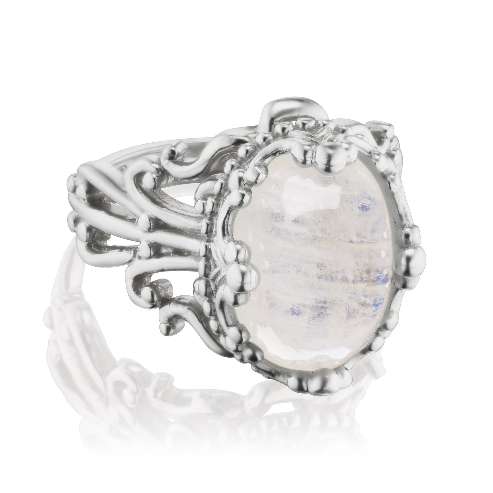 Gothic Moonstone Ring